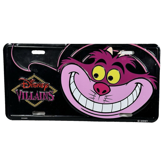 Disney | Other | Vintage Disney Villains License Plate Cheshire Cat ...